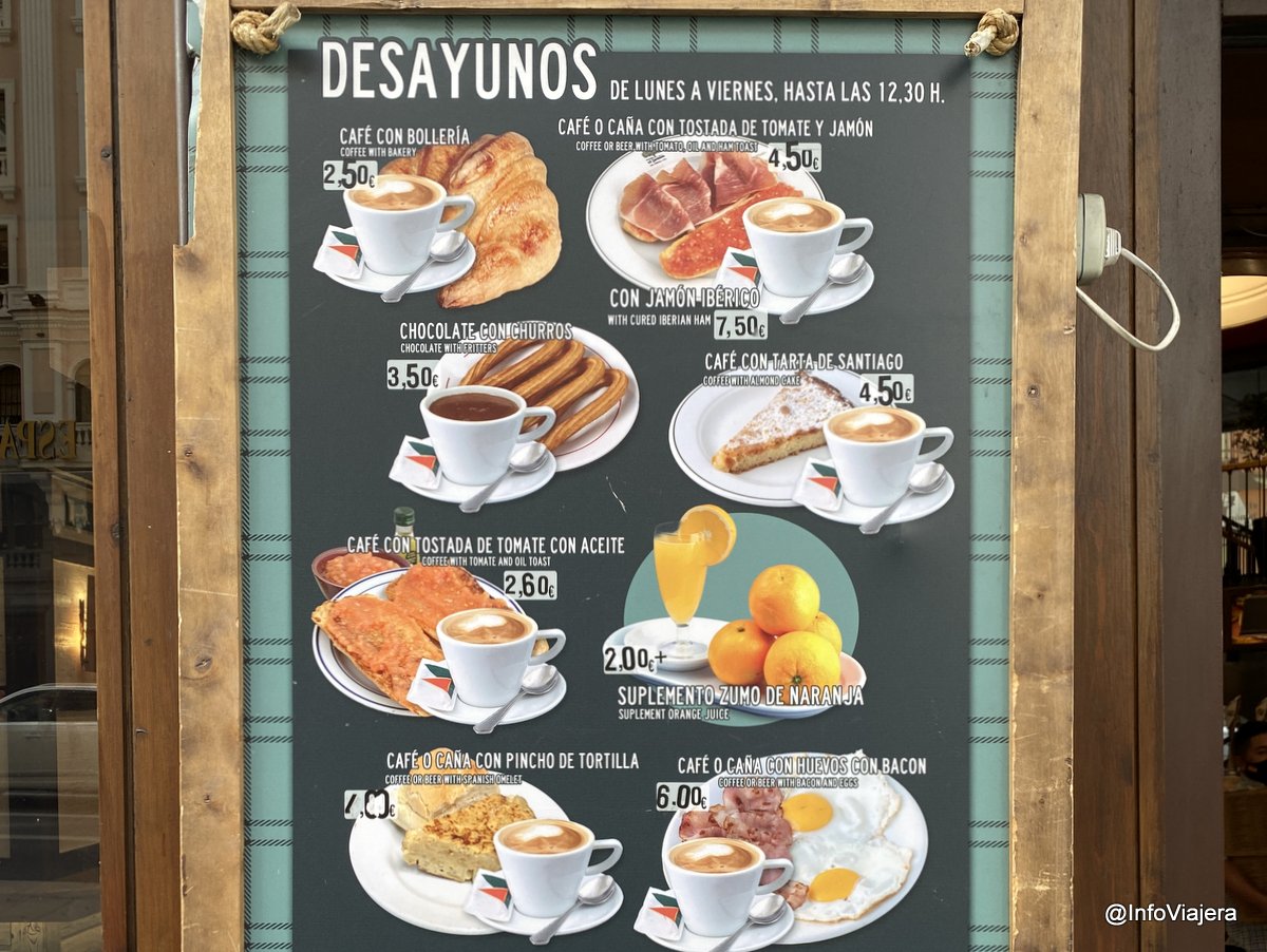Ejemplos De Menús De Desayuno Español