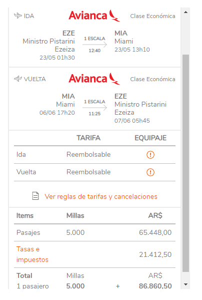 Pagar un vuelo a Miami en 24 cuotas de AR$ 7.000 (aprox.) - Info Viajera