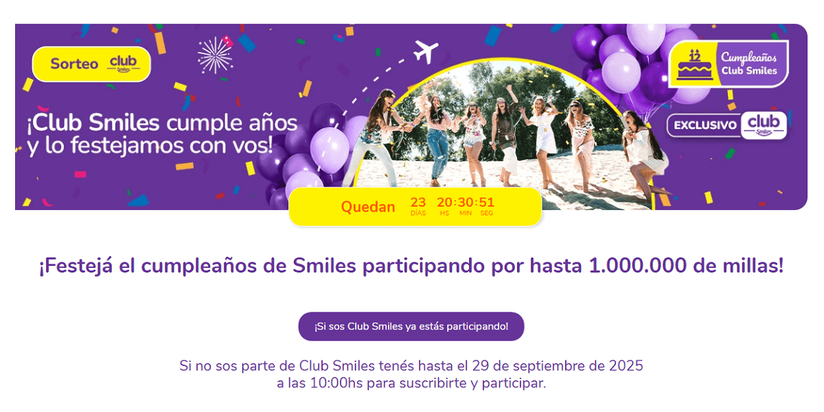 Smiles Argentina celebra su 12 aniversario con sorteo de hasta un ...